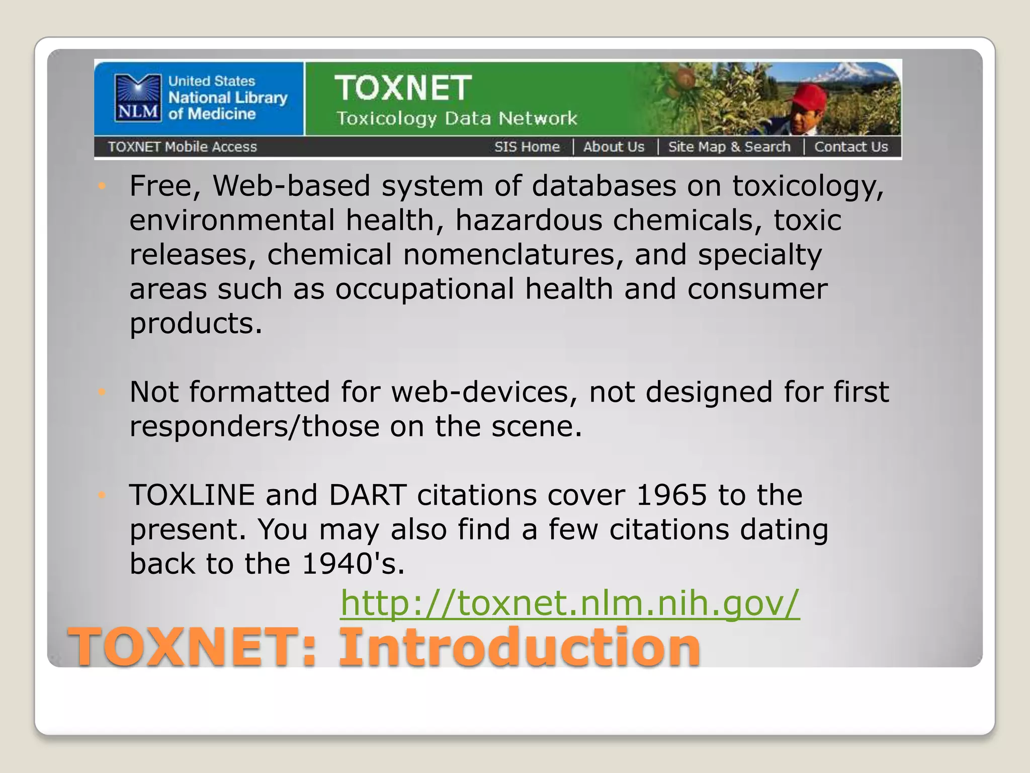 Toxnet | PPTX