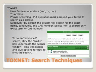 Toxnet | PPT