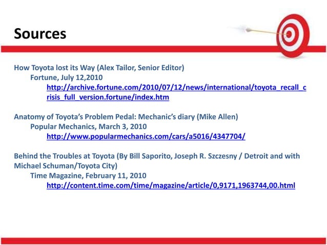 Toyata case study | PPSX | Recalls | Consumer Issues