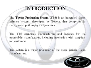 Toyata production system | PPTX