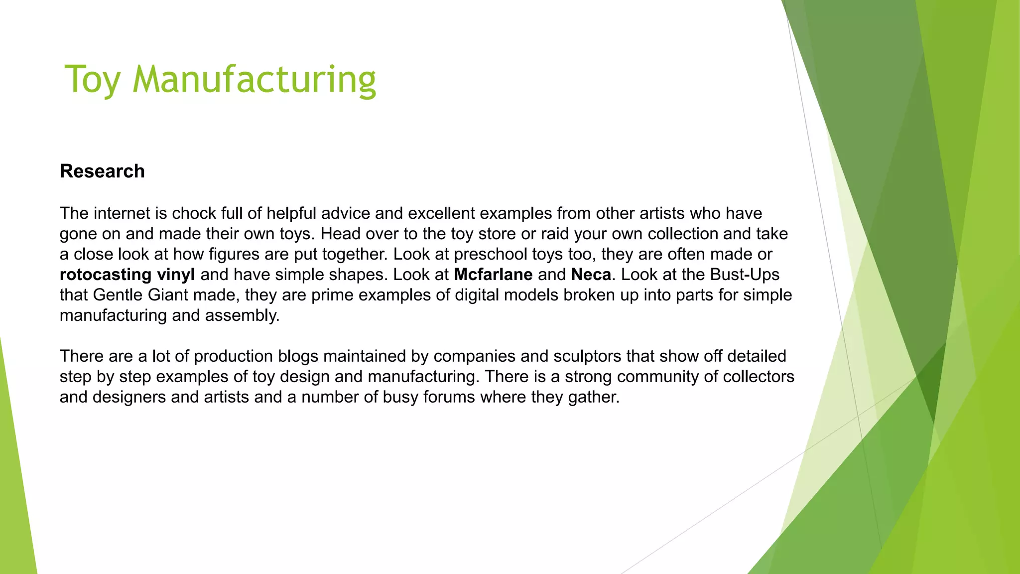 Toy manufacturing processes | PDF