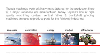 Toyoda Machinery Product Presentation | PPT