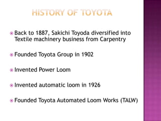 Toyota automobile | PPT