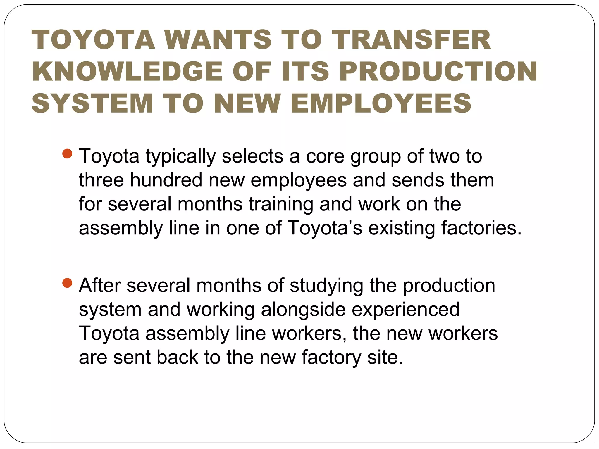 TOYOTA’S KNOWLEDGE MANAGEMENT SYSTEMS | PPT