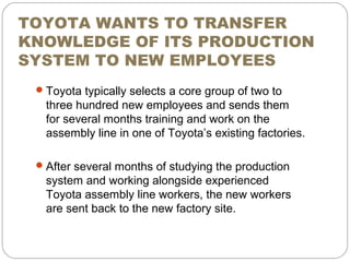 TOYOTA’S KNOWLEDGE MANAGEMENT SYSTEMS | PPT