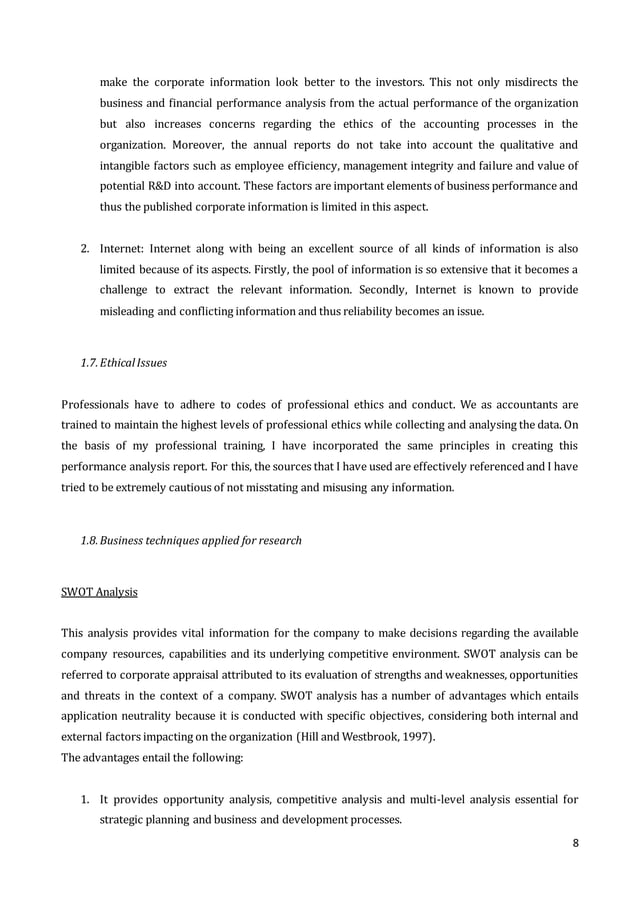 Oxford Brookes ACCA applied account RAP THESIS (OBU) The Business and ...