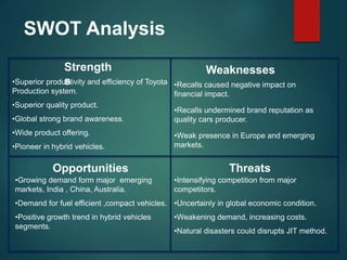 Toyota | PPTX | Recalls | Consumer Issues