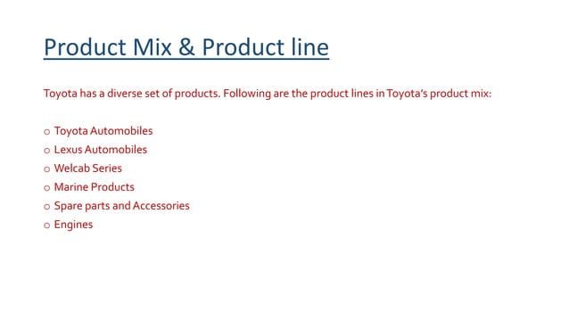 Toyota Product Strategy | PPTX