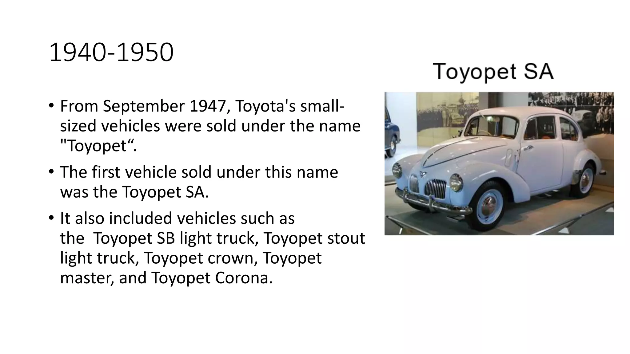 Toyota production history | PPTX