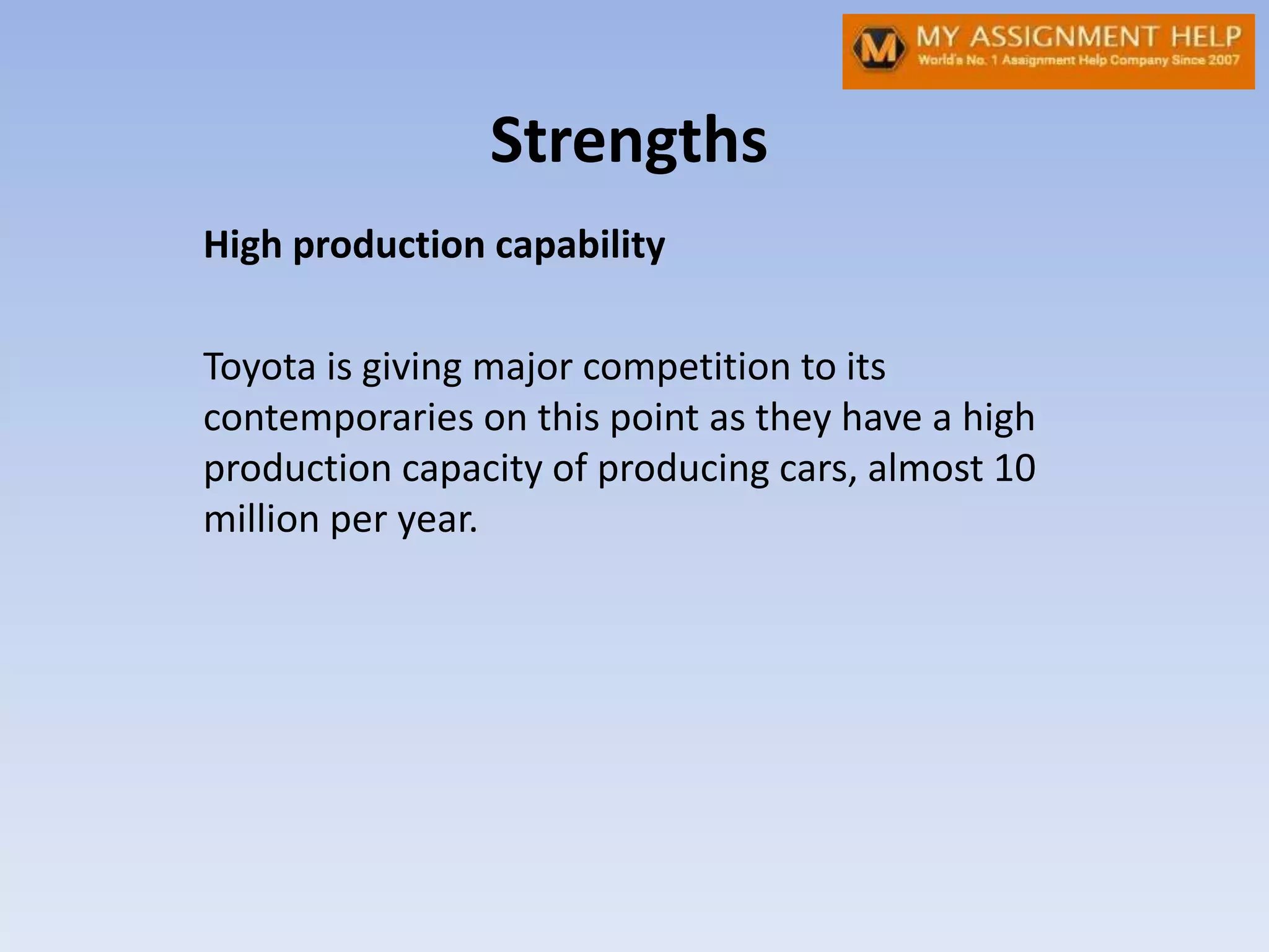 Toyota SWOT Analysis PPT | PPTX
