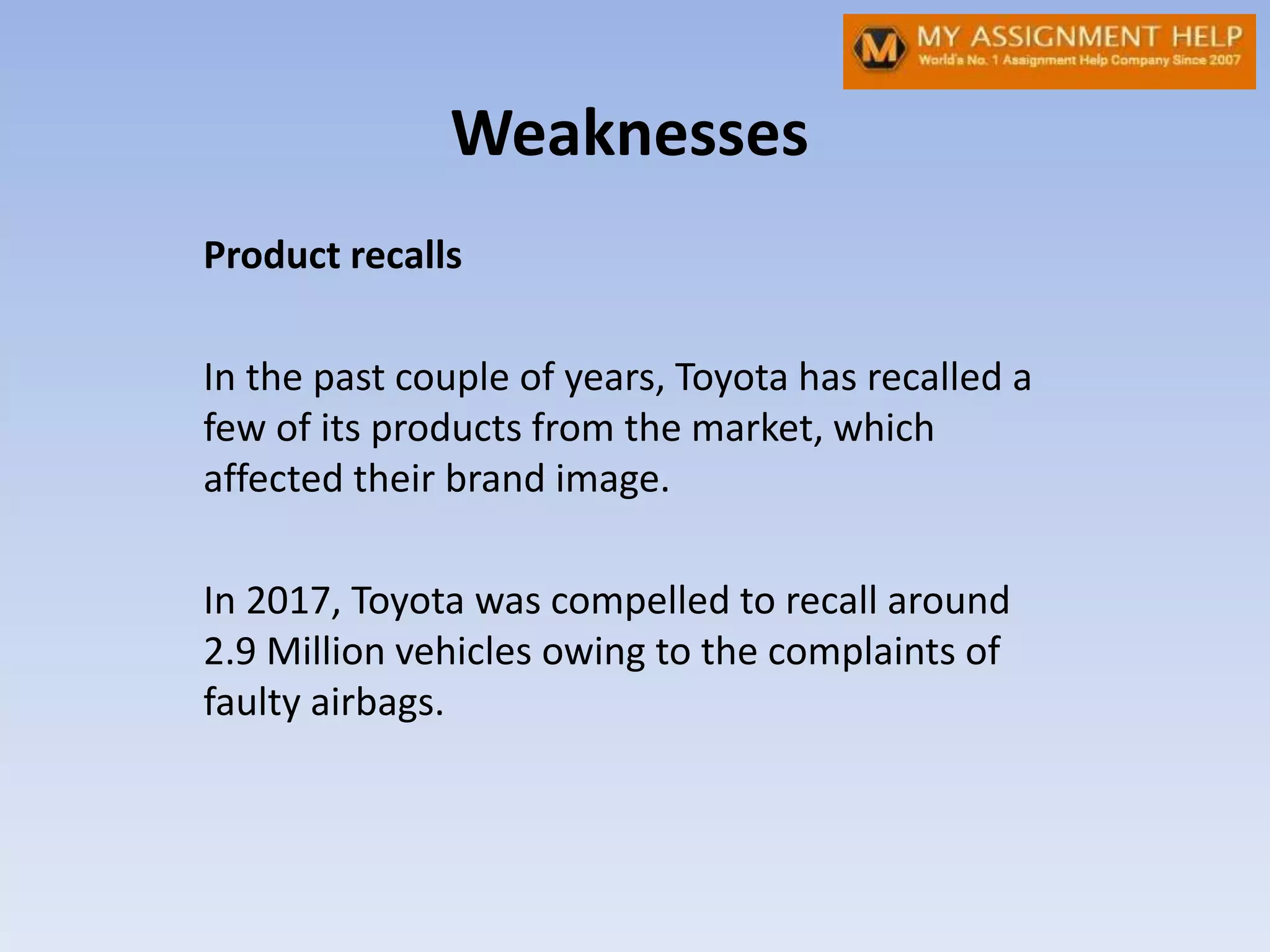 Toyota SWOT Analysis PPT | PPTX