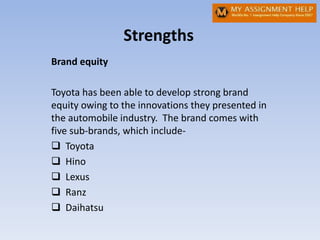 Toyota SWOT Analysis PPT | PPTX