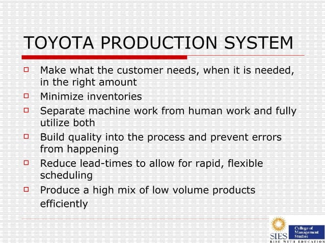 Toyota Production System | PPT