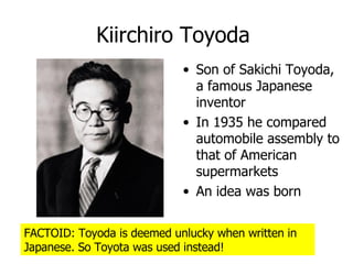 Toyota: Supermarket for Cars | PPT