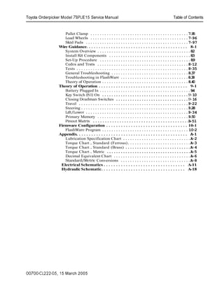 Toyota 7 bpue15 high level orderpicker service repair manual | PDF