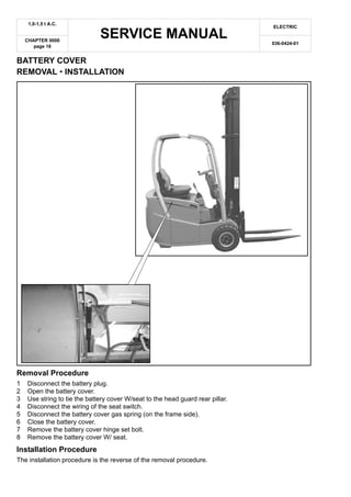 Toyota bt c3 e100r forklift service repair manual | PDF