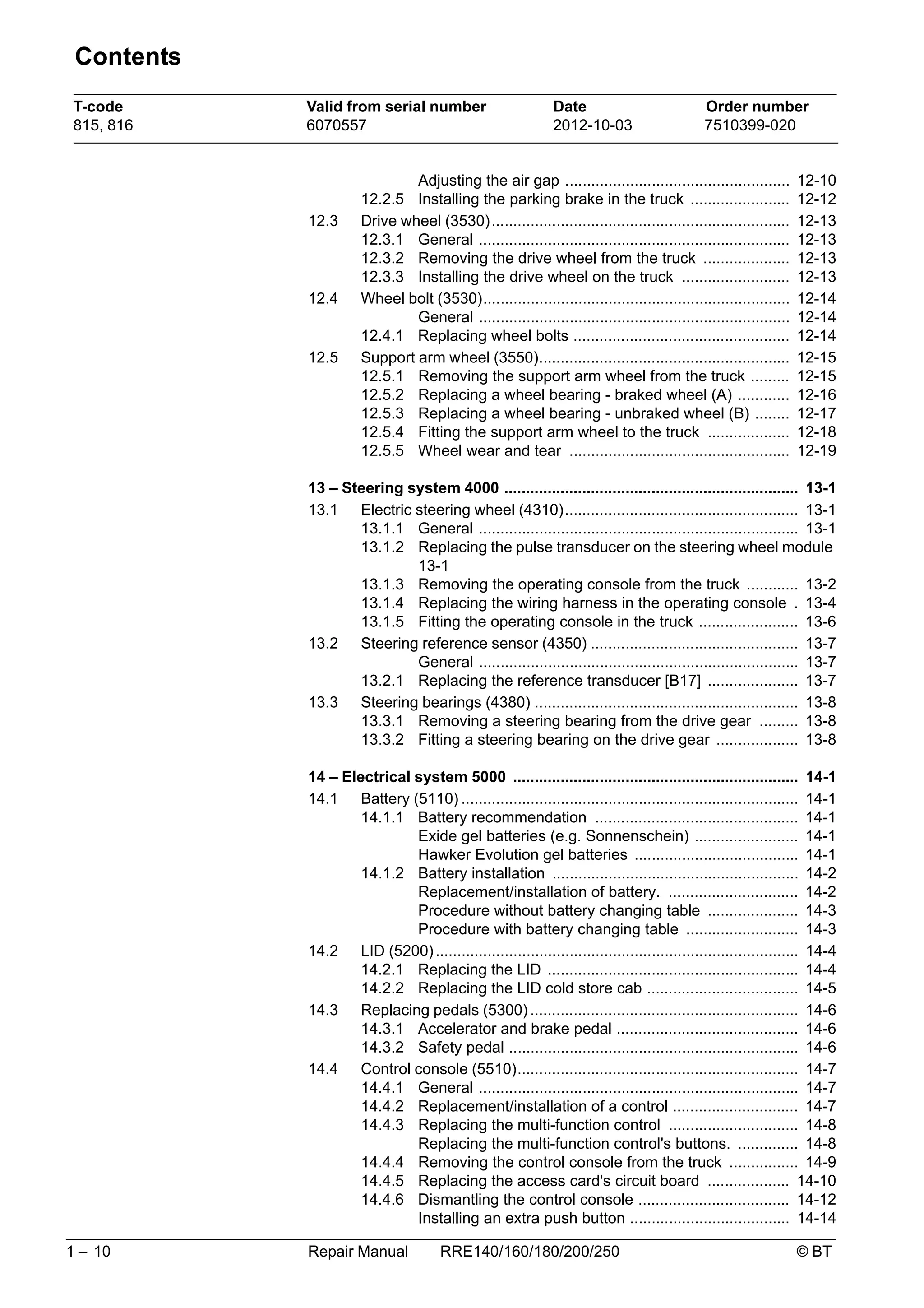 Toyota bt reflex rre160 reach forklift reach trucks service repair ...