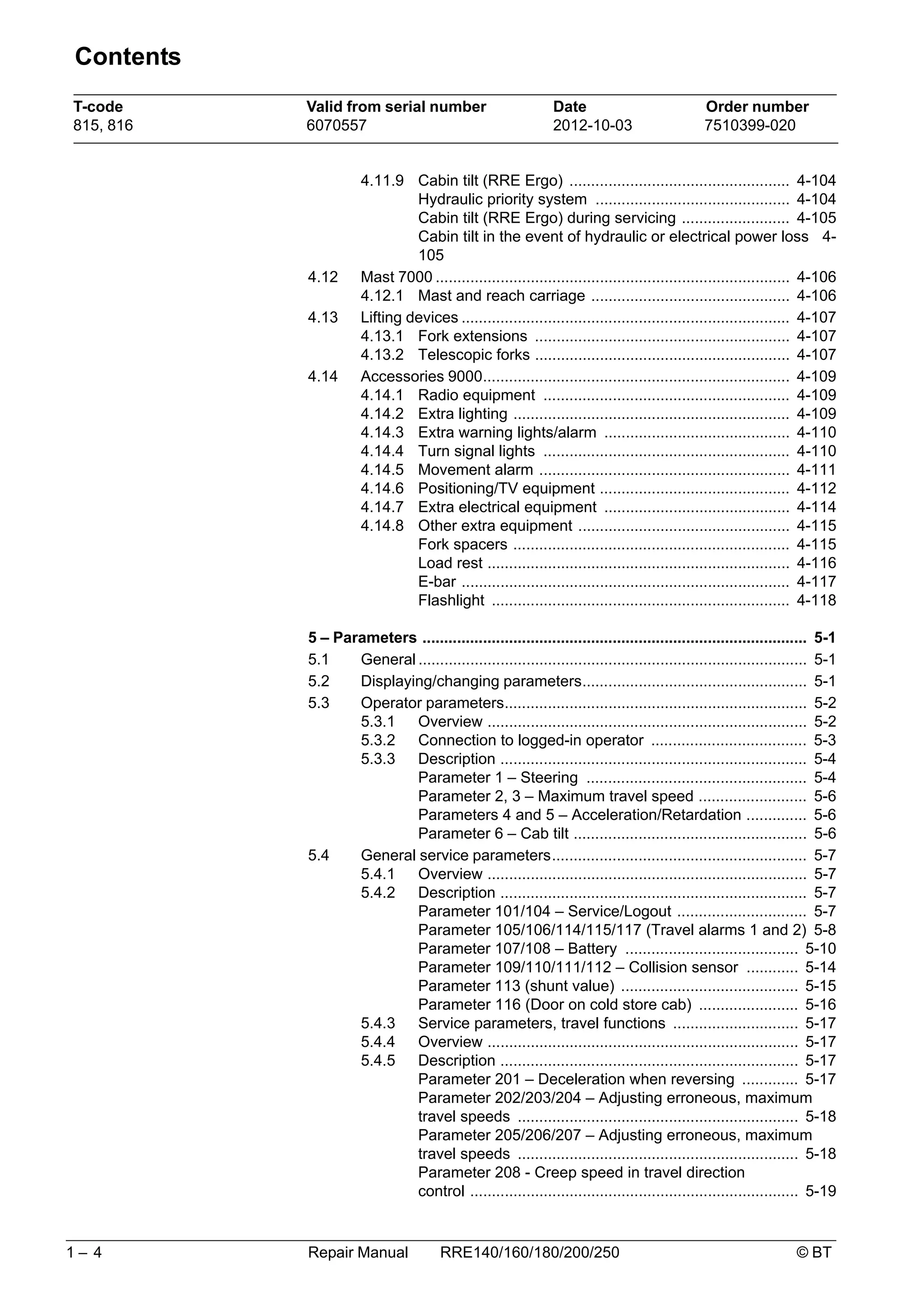 Toyota bt reflex rre160 reach forklift reach trucks service repair manual | PDF
