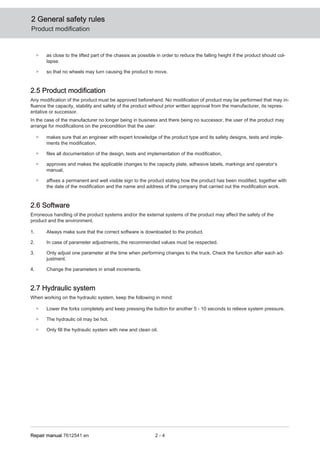 Toyota bt reflex rre180 h high performance reach truck service repair ...