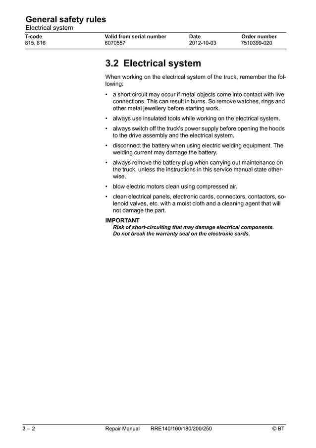 Toyota bt reflex rre180 reach forklift reach trucks service repair ...