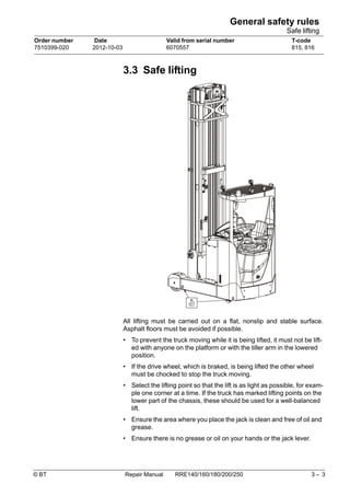 Toyota bt reflex rre180 reach forklift reach trucks service repair ...
