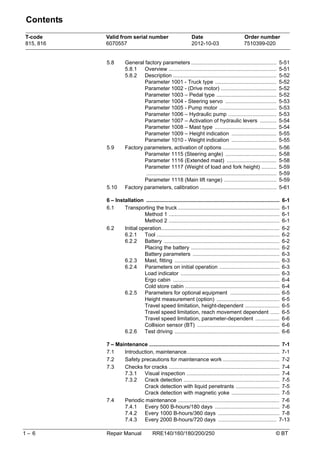 Toyota bt reflex rre180 reach forklift reach trucks service repair ...