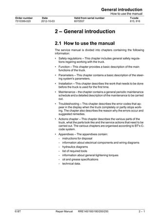 Toyota bt reflex rre200 reach forklift reach trucks service repair ...