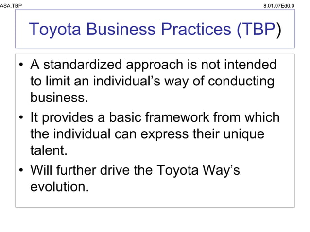 Toyota Business Practice - English.ppt
