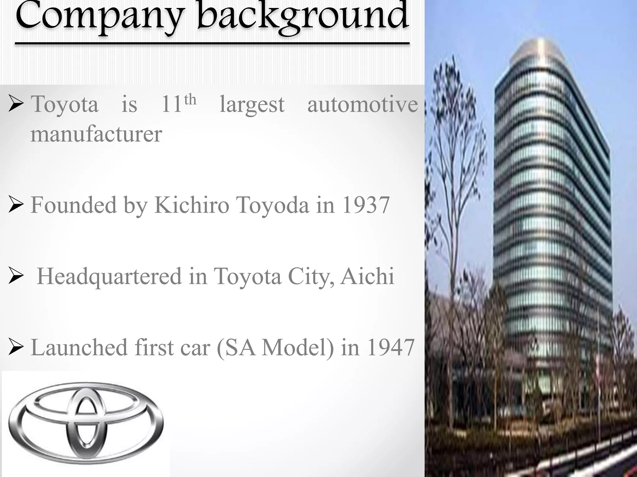 Toyota motor manufacturing, USA, INC | PPTX