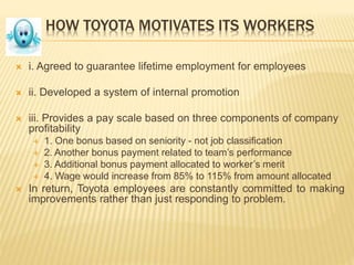 Toyota compensation | PPTX