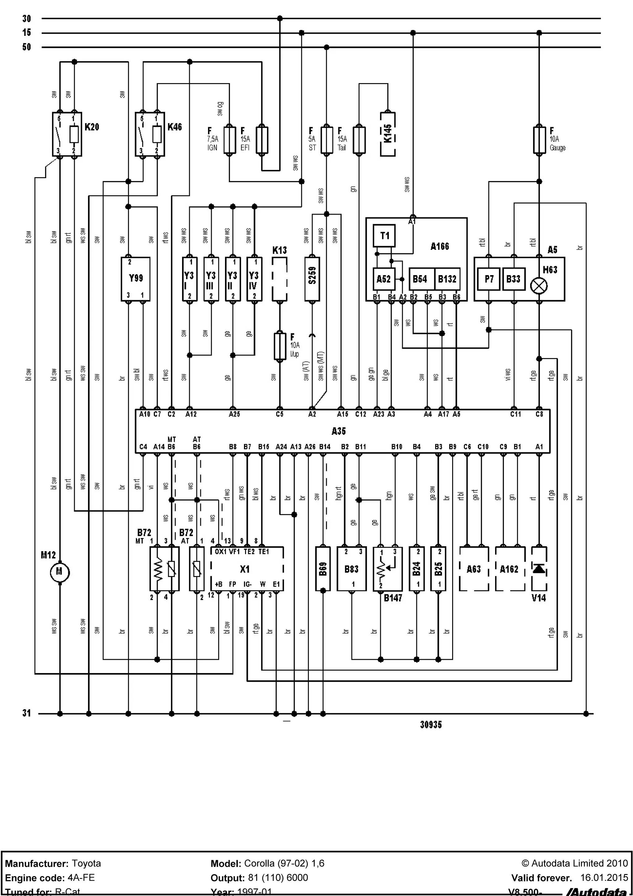 Toyota corolla 1.6 ecu wiring | PDF