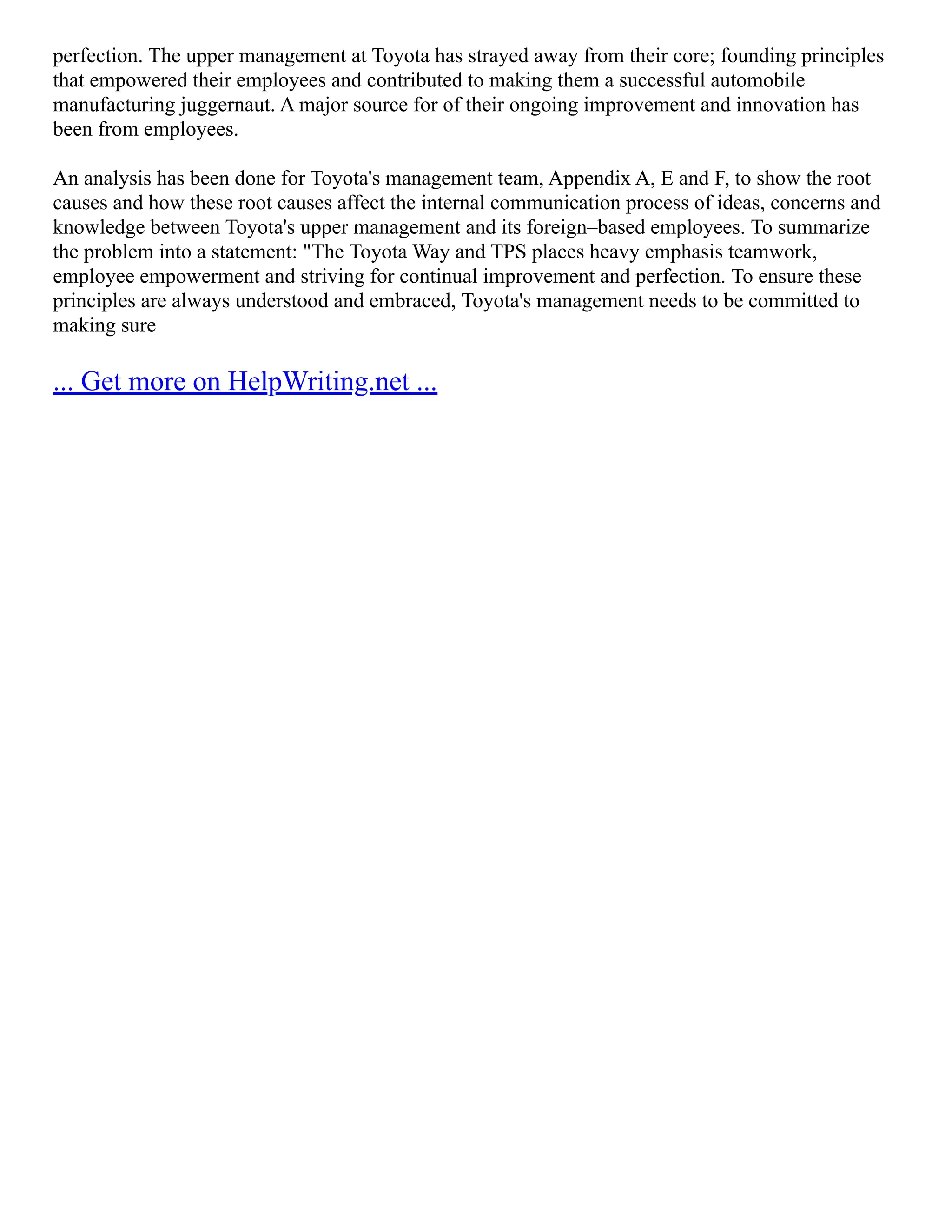 Toyota Culture And Management Behavior | PDF