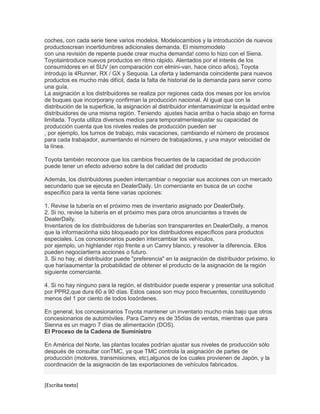 Toyota demand chain management spanish | DOCX