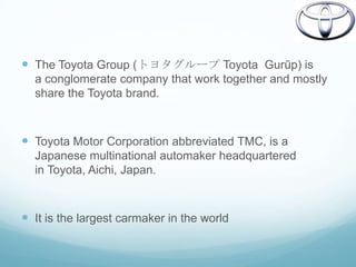 Toyota: Analysis of Vision Statement, Corporate Level Strategies & SWOT ...