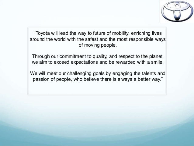 Toyota: Analysis of Vision Statement, Corporate Level Strategies & SW…