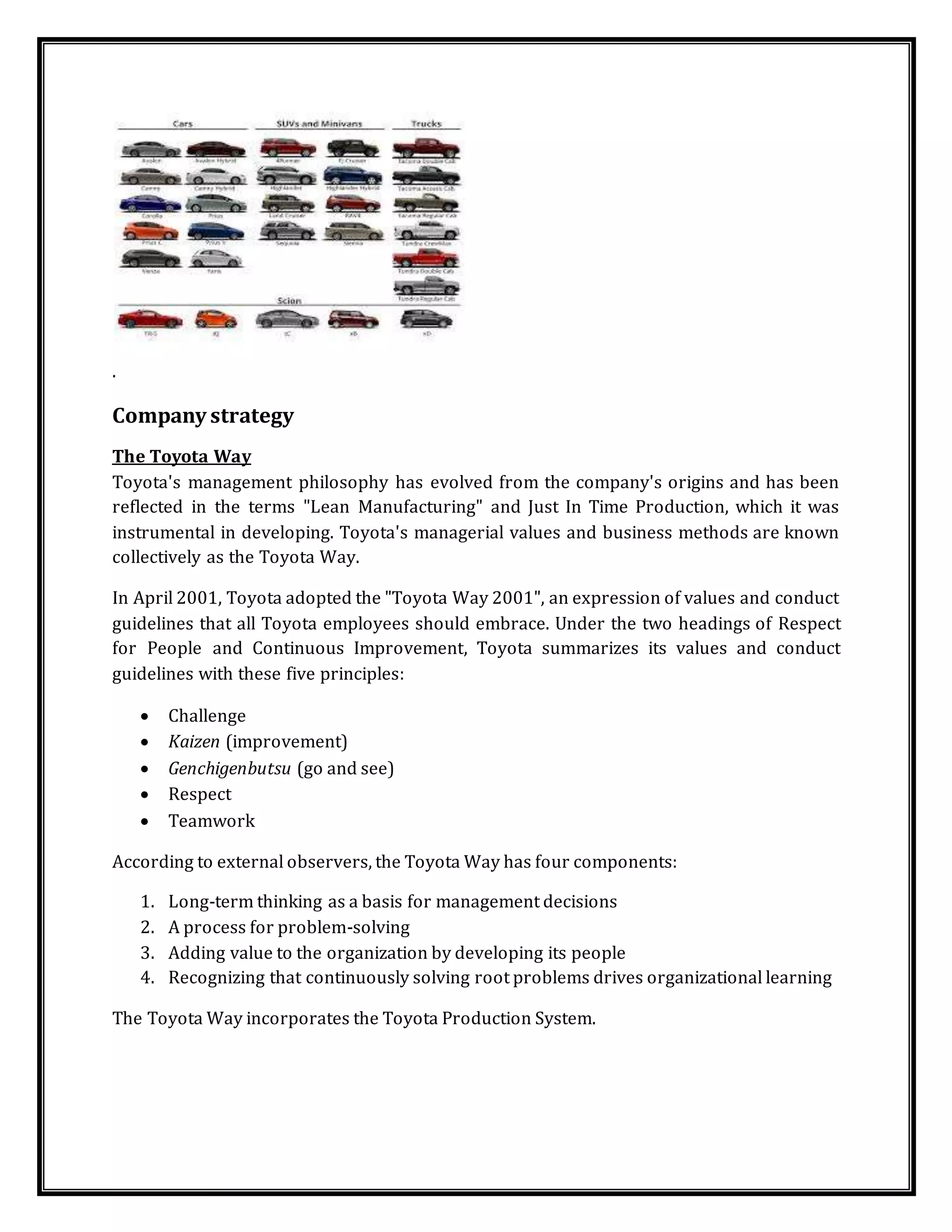 Toyota Supply chain Management | DOCX