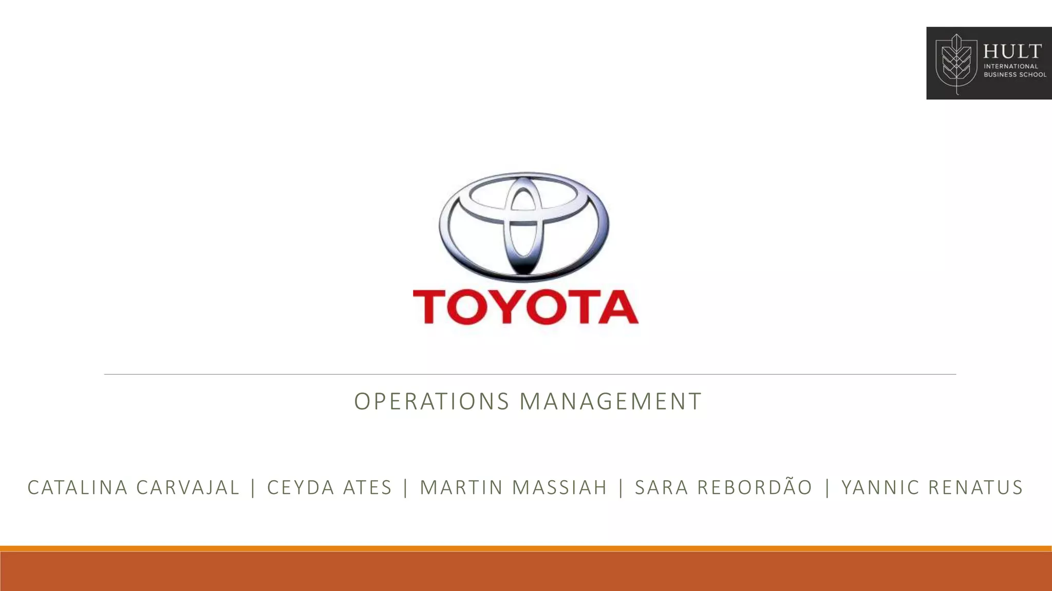 Toyota Operations Case Study | PPTX
