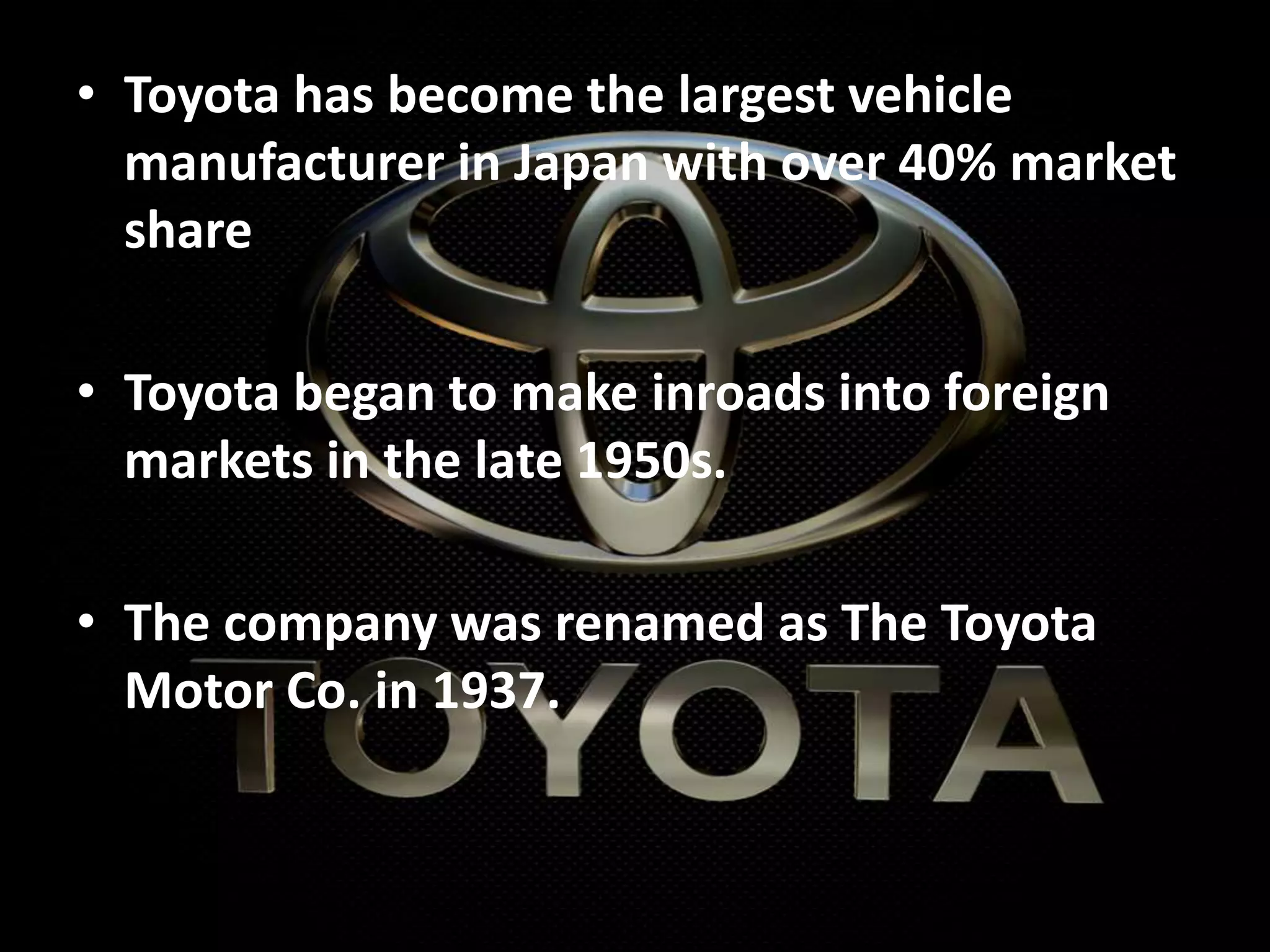 Toyota company presentation | PPTX