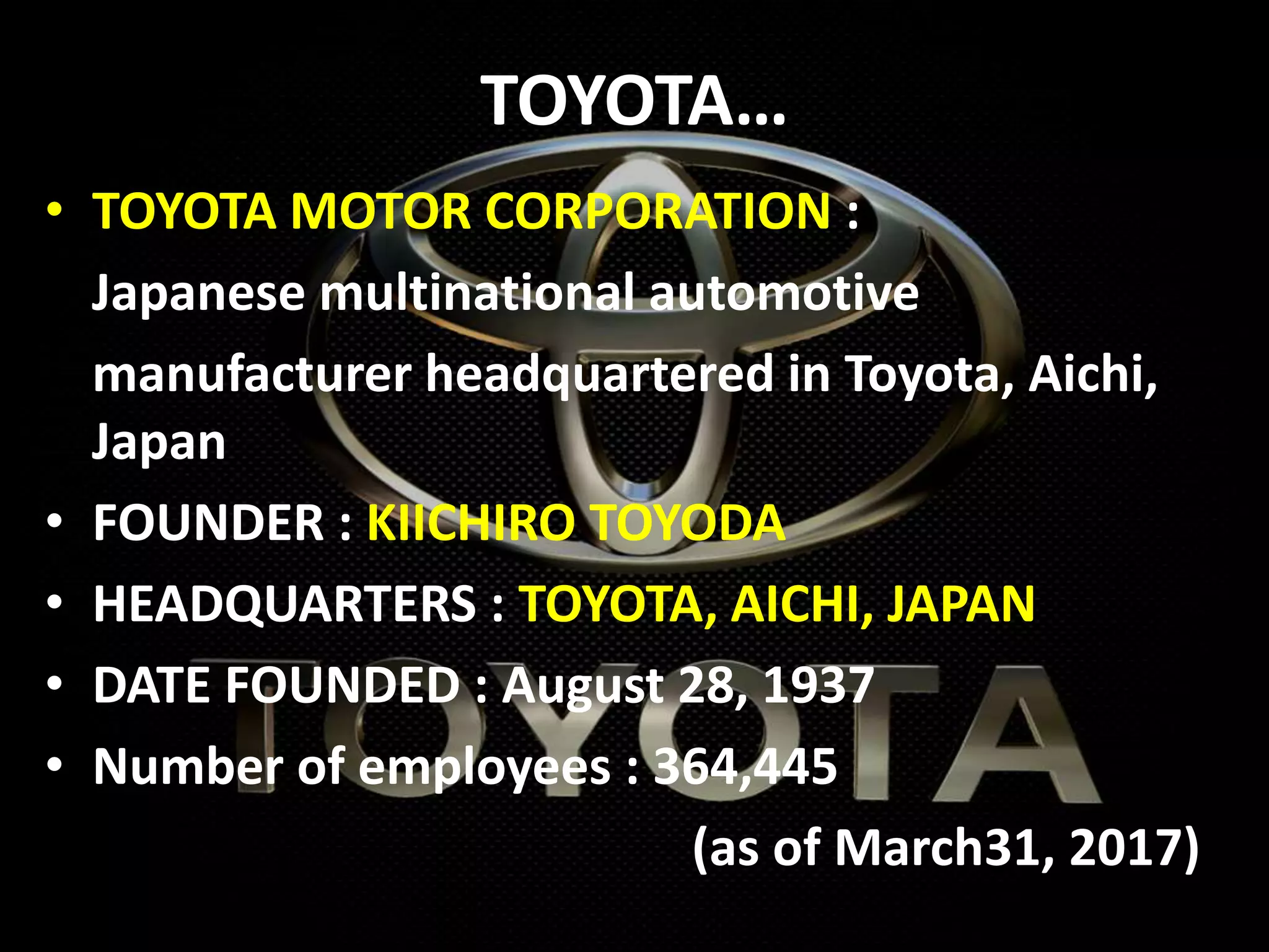 Toyota company presentation | PPTX