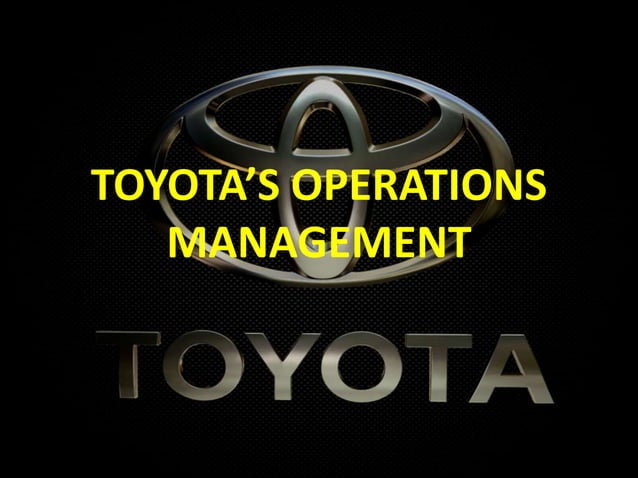Toyota company presentation | PPTX | Automotive Industry | Industries