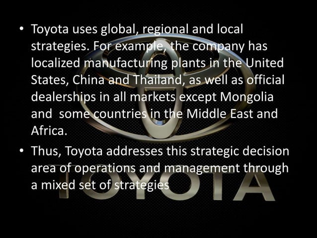 Toyota company presentation | PPTX | Automotive Industry | Industries