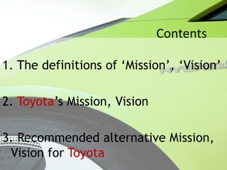 Toyota's Vision - Mission | PPT