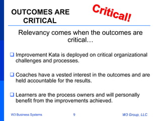 Toyota Kata 5 key Factors for Successful Advance Groups | PDF