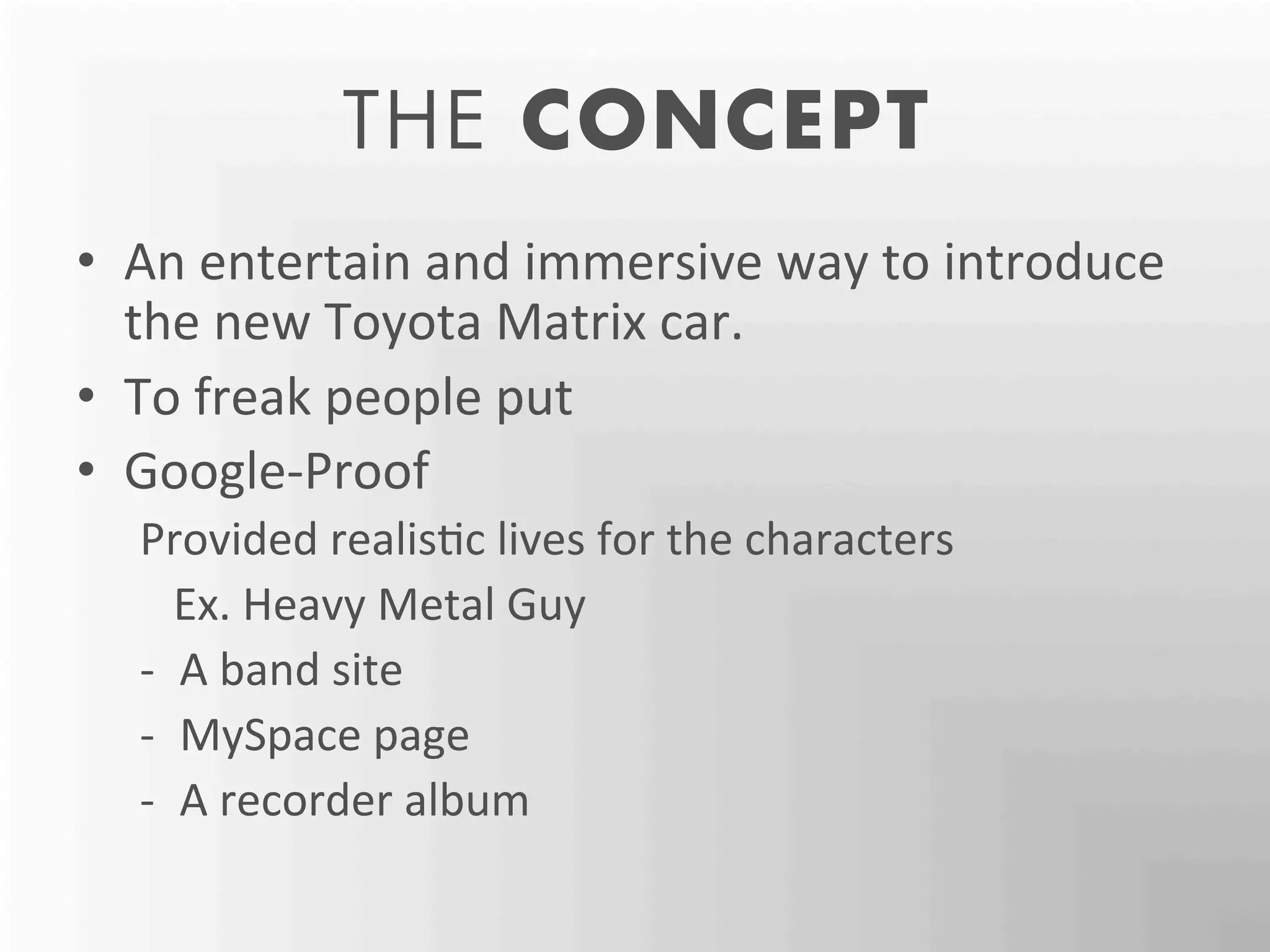 Toyota Matrix Campaign | PDF