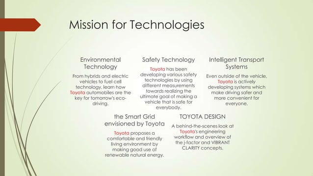 Toyota mission and vision | PPT