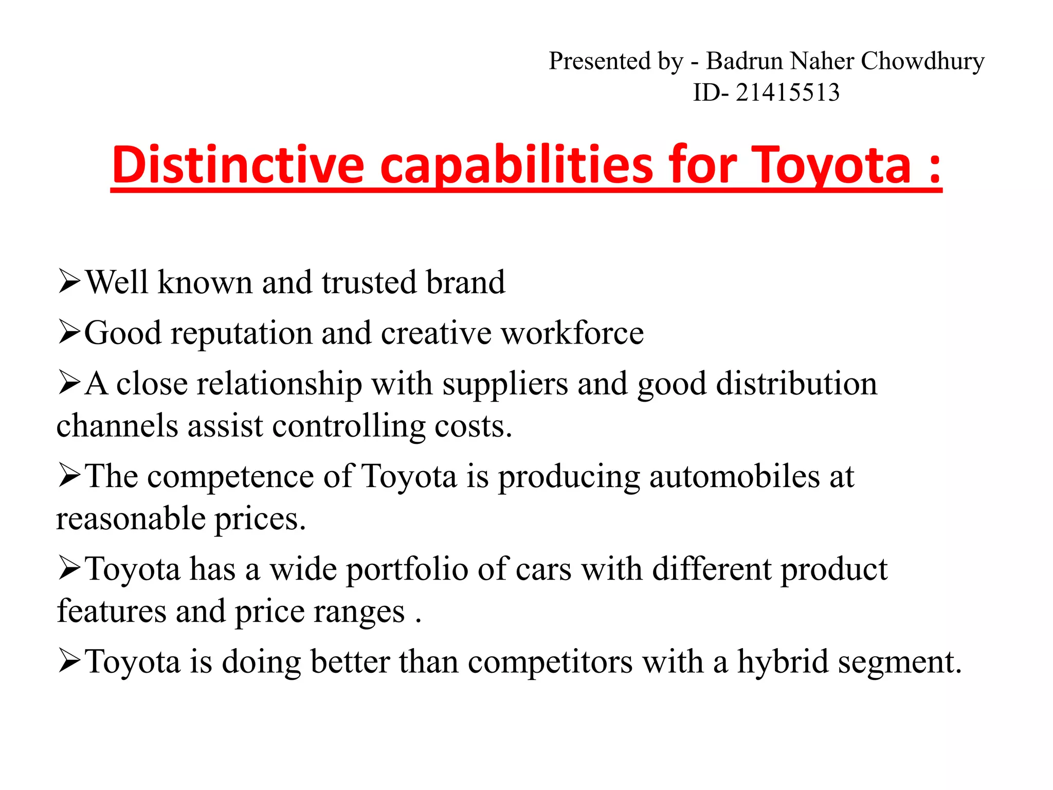 Toyota motor corporation | PPTX