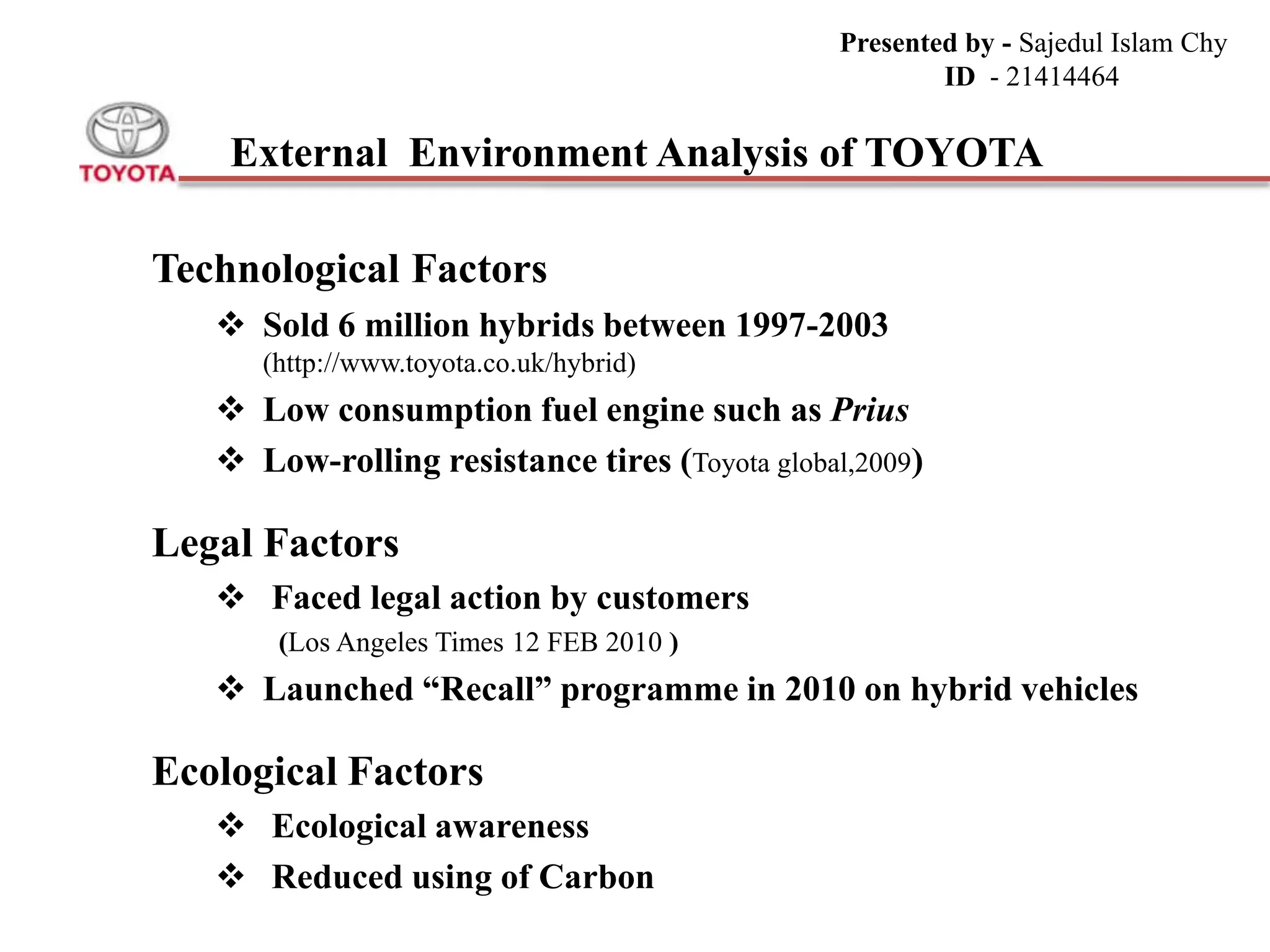 Toyota motor corporation | PPTX