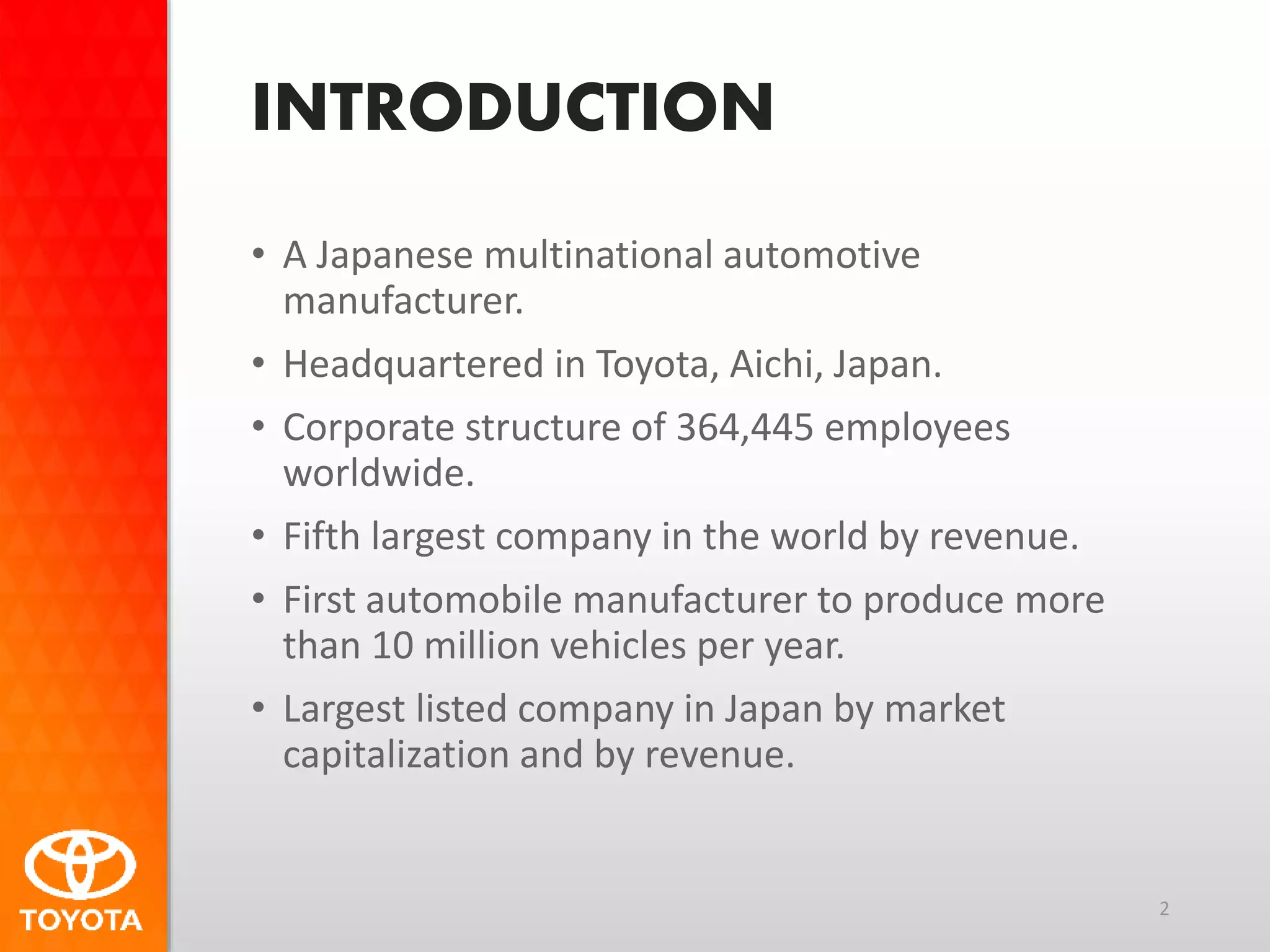 Toyota motor corporation | PPTX