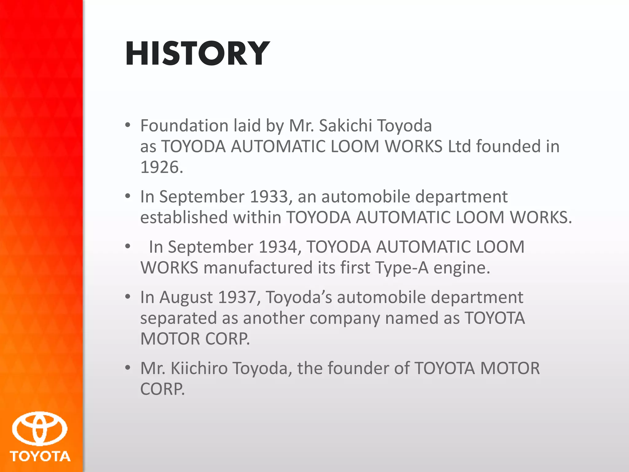 Toyota motor corporation | PPTX