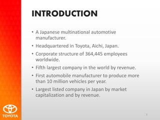 Toyota motor corporation | PPTX
